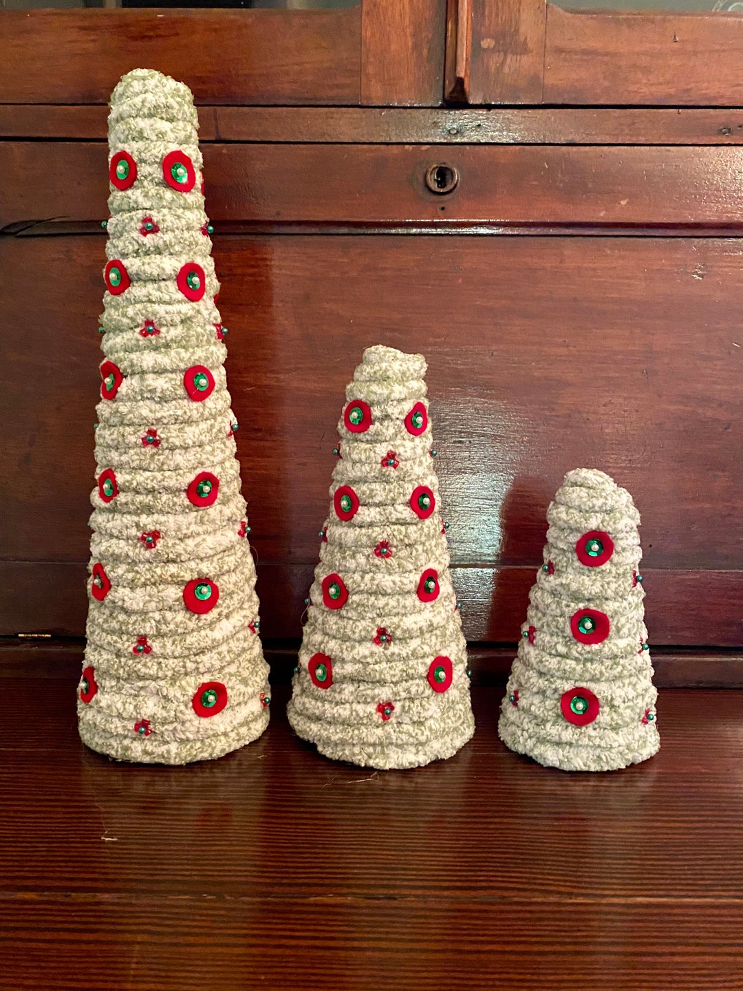 Plush Yarn Cone Trees - Etsy