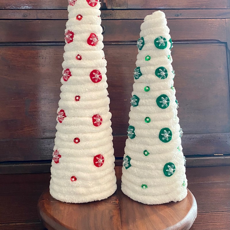 White Yarn Trees - Etsy