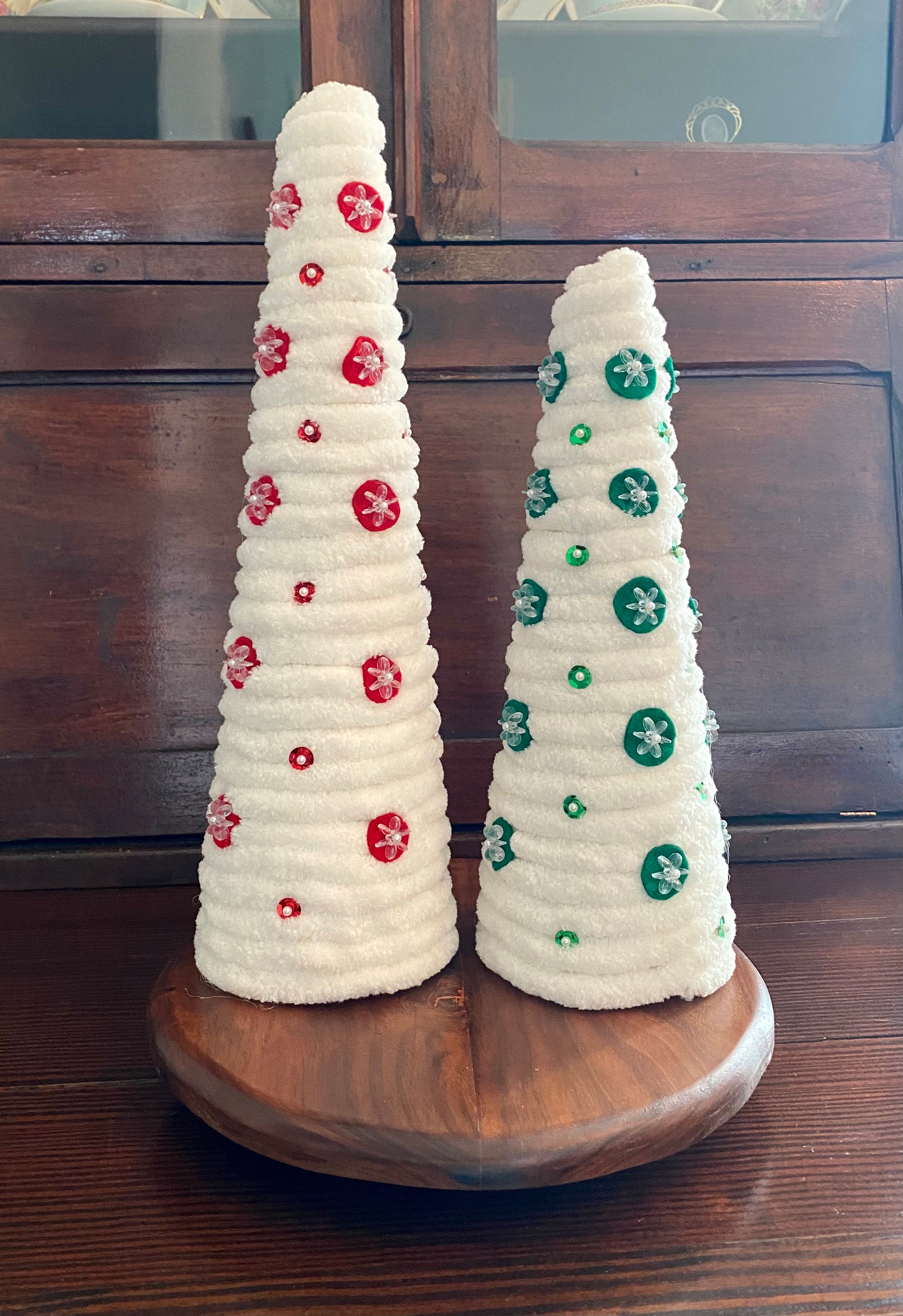 Plush Yarn Cone Trees - Etsy