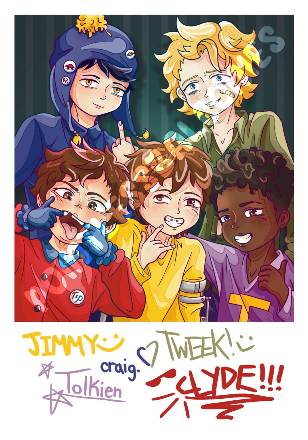 South Park craig's Gang Poster - Etsy