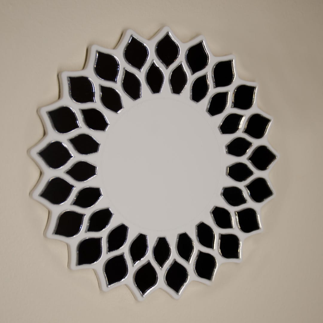 Sunflower Mirror, Flower Shape, White Base, Small - Etsy