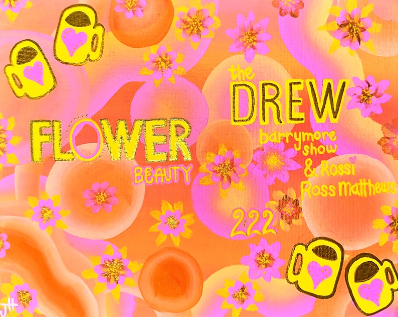 Drew Barrymore Show Poster Acrylic Painting Artwork Aesthetic Wall Art ...