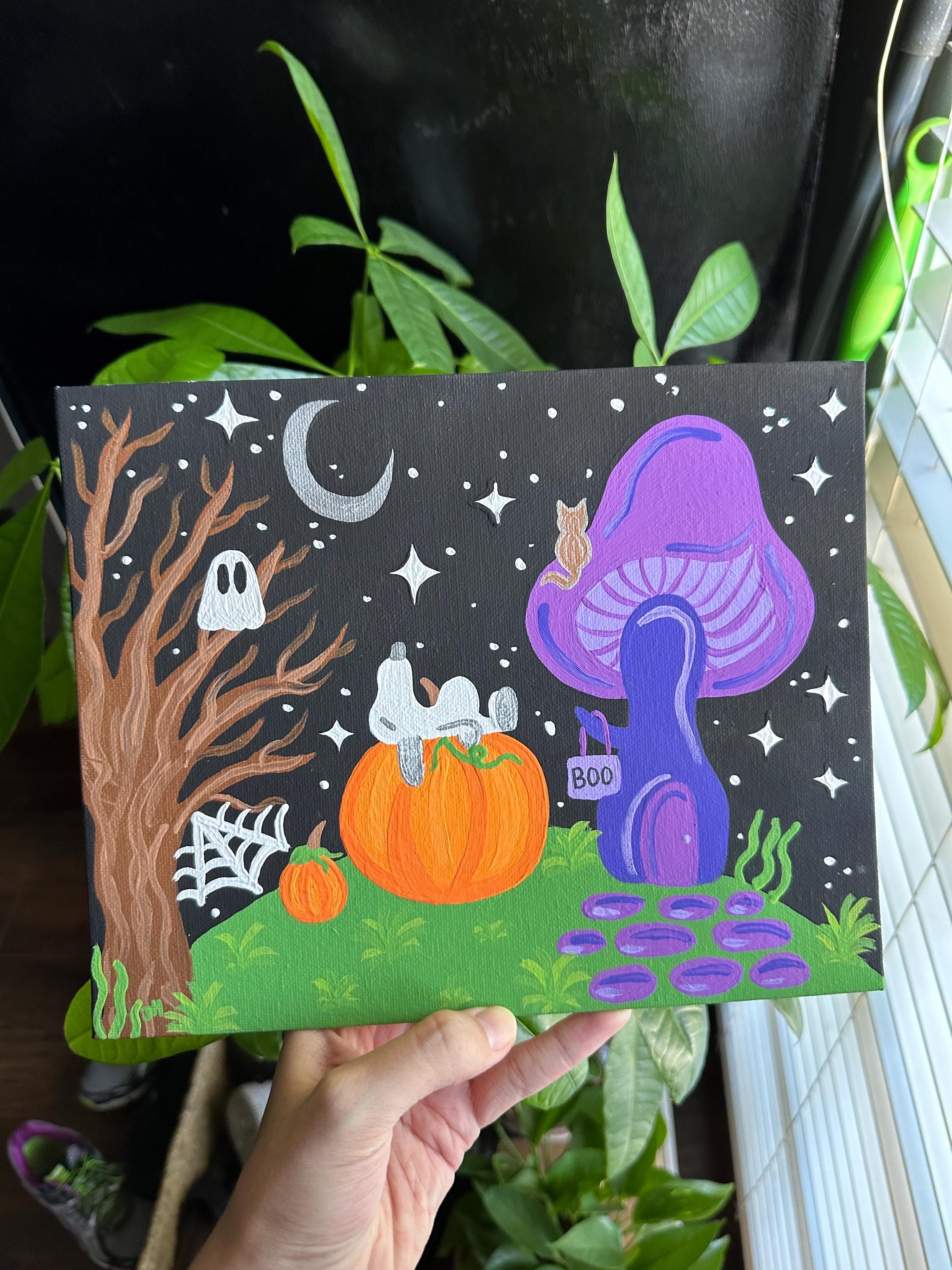 Spooky Snoopy Poster & Mini Print Original Painting Artwork Halloween ...
