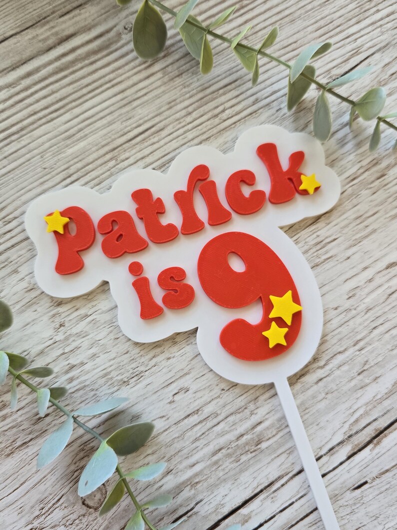 Personalised 3D Printed Cake Toppers, Children's Birthday Cakes ...