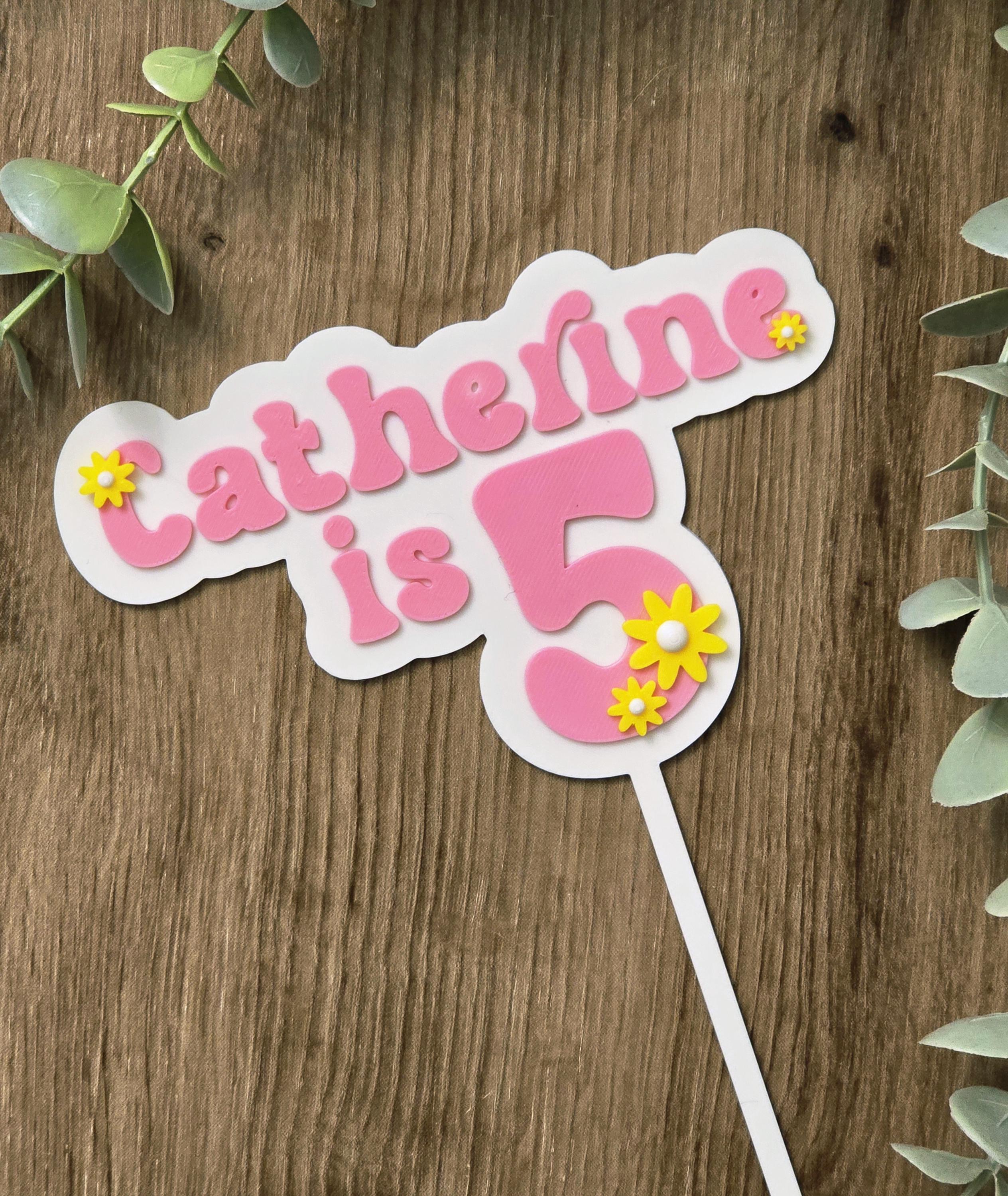 Personalised 3D Printed Cake Toppers, Children's Birthday Cakes ...