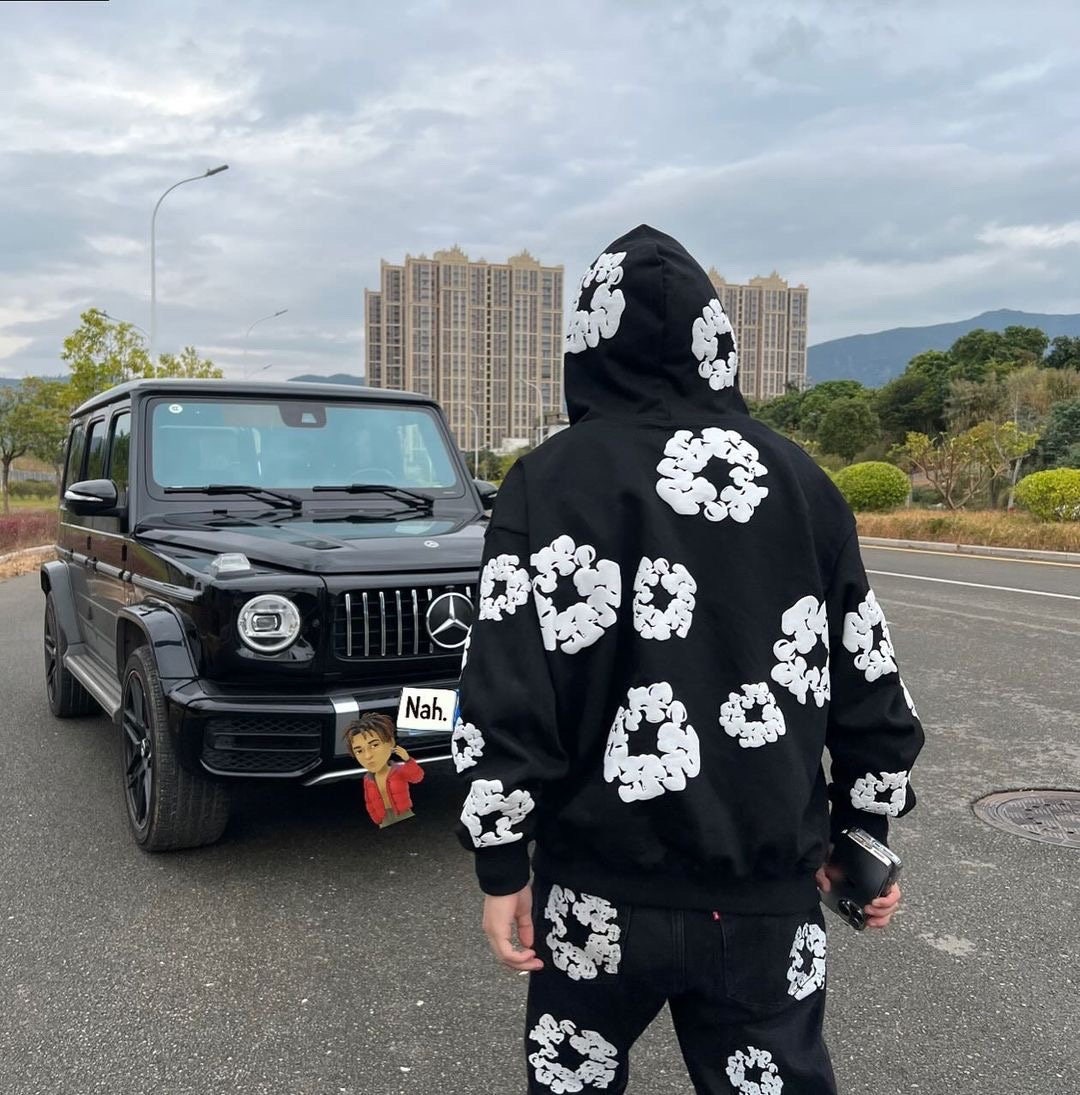 Denim Tears Black Heavyweight Cotton Wreath Puff Print - Etsy