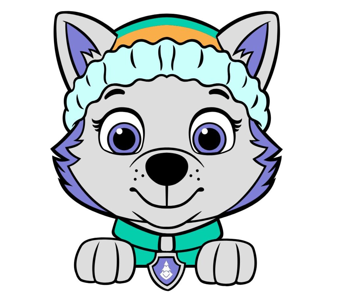 SVG Everest Face Paw Patrol - Etsy