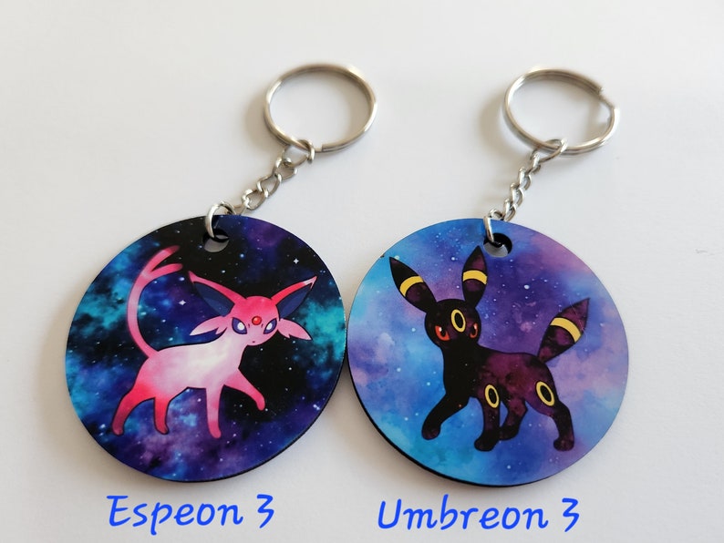 Galaxy Eeveelution Pokemon Keychains, Umbreon or Espeon - Etsy