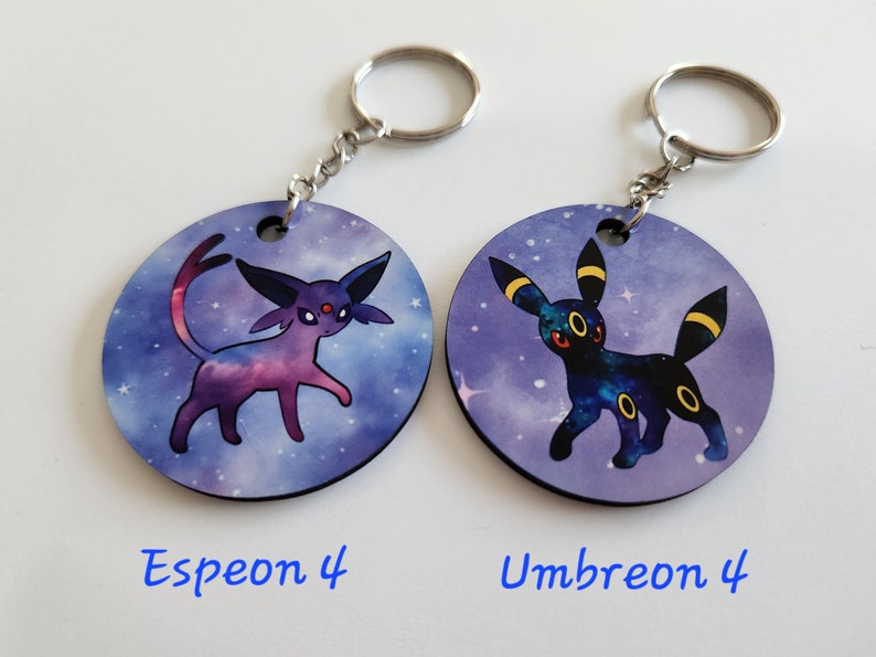 Galaxy Eeveelution Pokemon Keychains, Umbreon or Espeon - Etsy