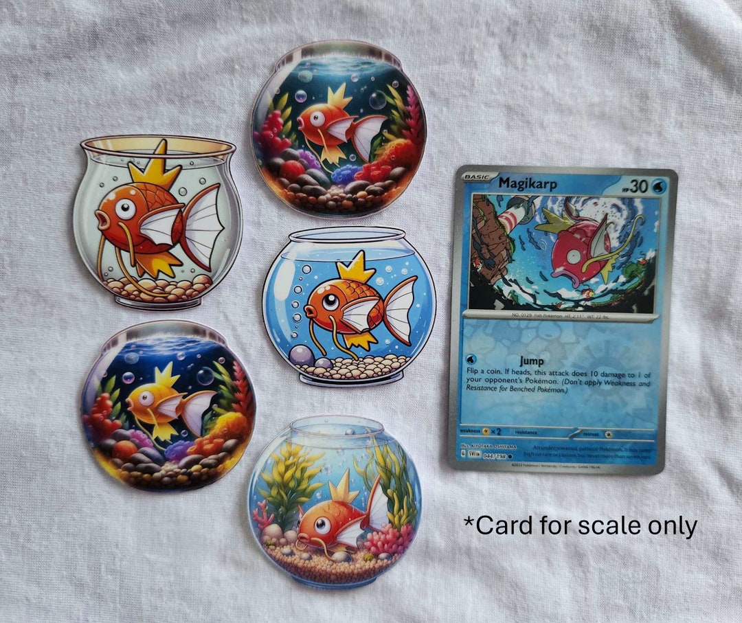 Magikarp Aquarium Stickers Cute Pokémon Stickers - Etsy