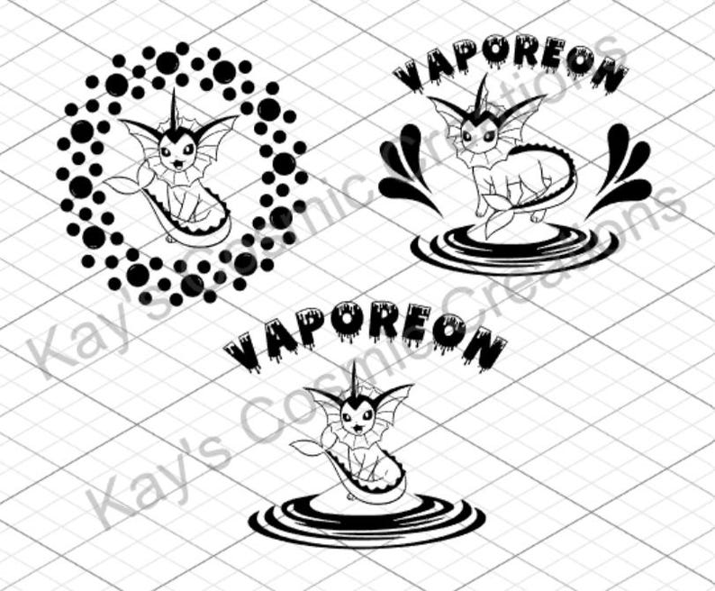 Vaporeon SVG Bundle- SVG and PNG Formats: Digital File Only! - Etsy