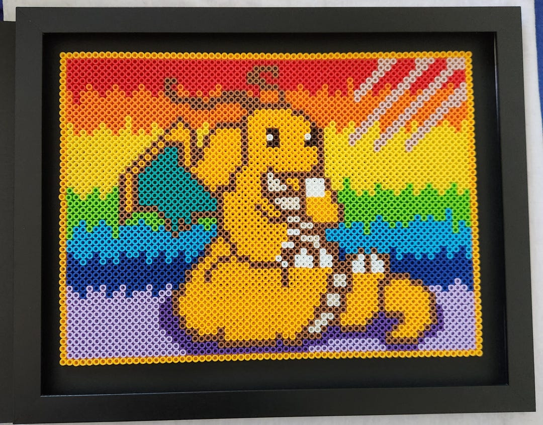 Dragonite TCG Based Perler Bead Portrait - Etsy