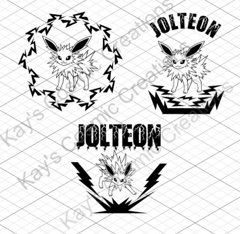 Jolteon SVG Bundle- SVG and PNG Formats: Digital File Only! Pokémon ...