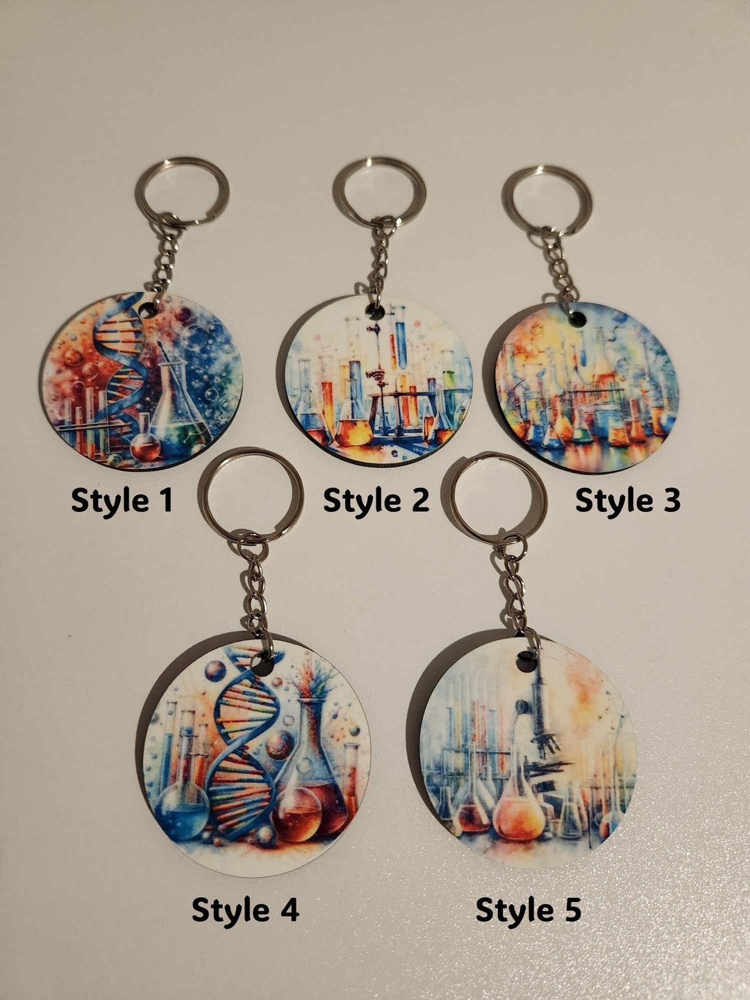 Rainbow Laboratory Keychain - Etsy