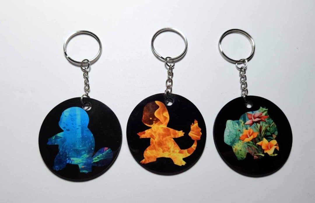 Pokemon Starter Keychains. Bulbasaur, Squirtle, or Charmander - Etsy