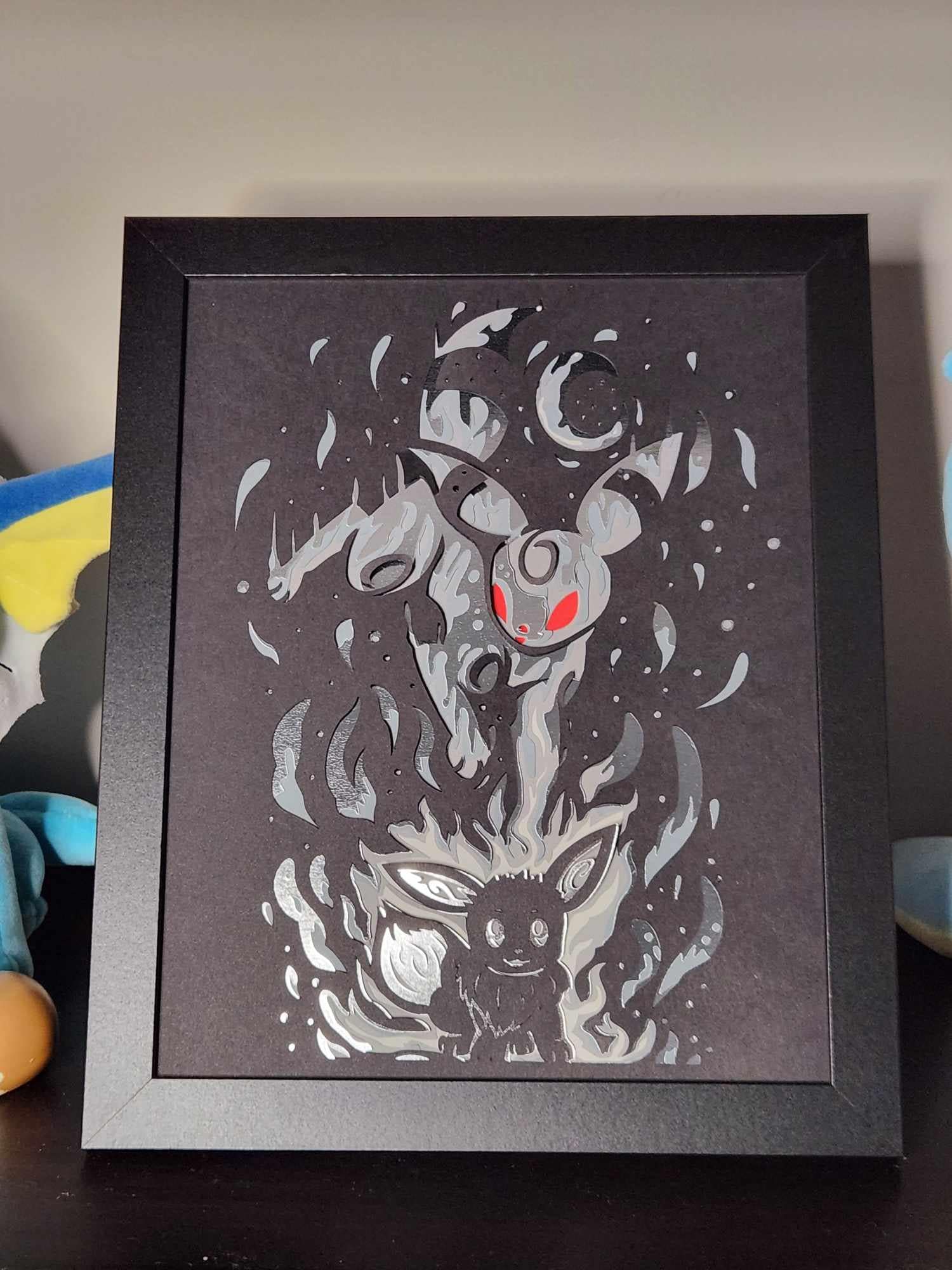 Eeeveelution Layered Paper Art, Framed Pokémon Portraits, Choose ...
