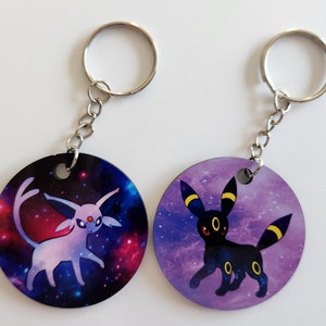 Galaxy Eeveelution Pokemon Keychains, Umbreon or Espeon - Etsy