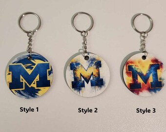 University of Michigan Perler Bead Keychain Backpack Zipper Pull Back ...