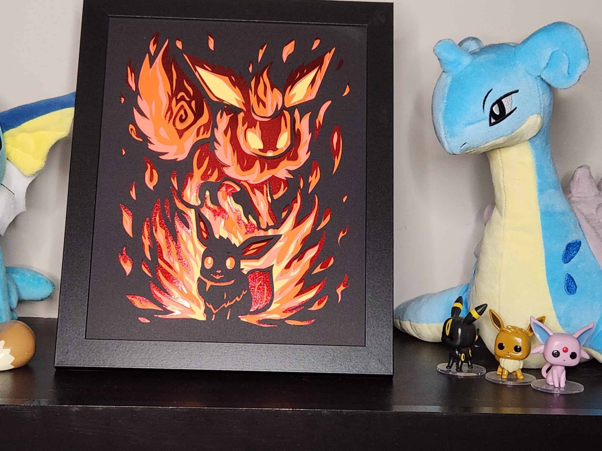 Eeeveelution Layered Paper Art, Framed Pokémon Portraits, Choose ...