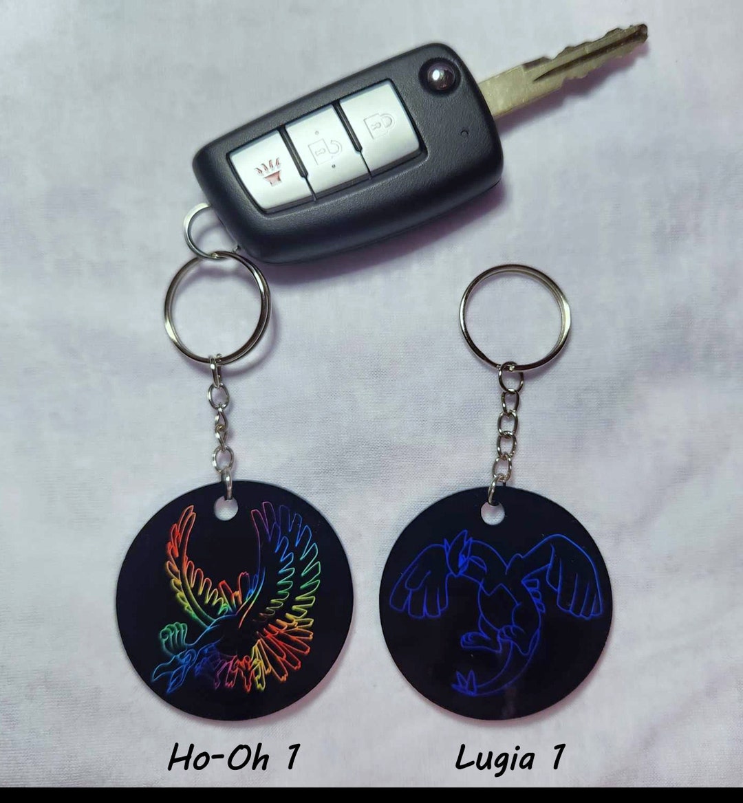 Legendary Pokemon Keychain, Ho-oh or Lugia - Etsy