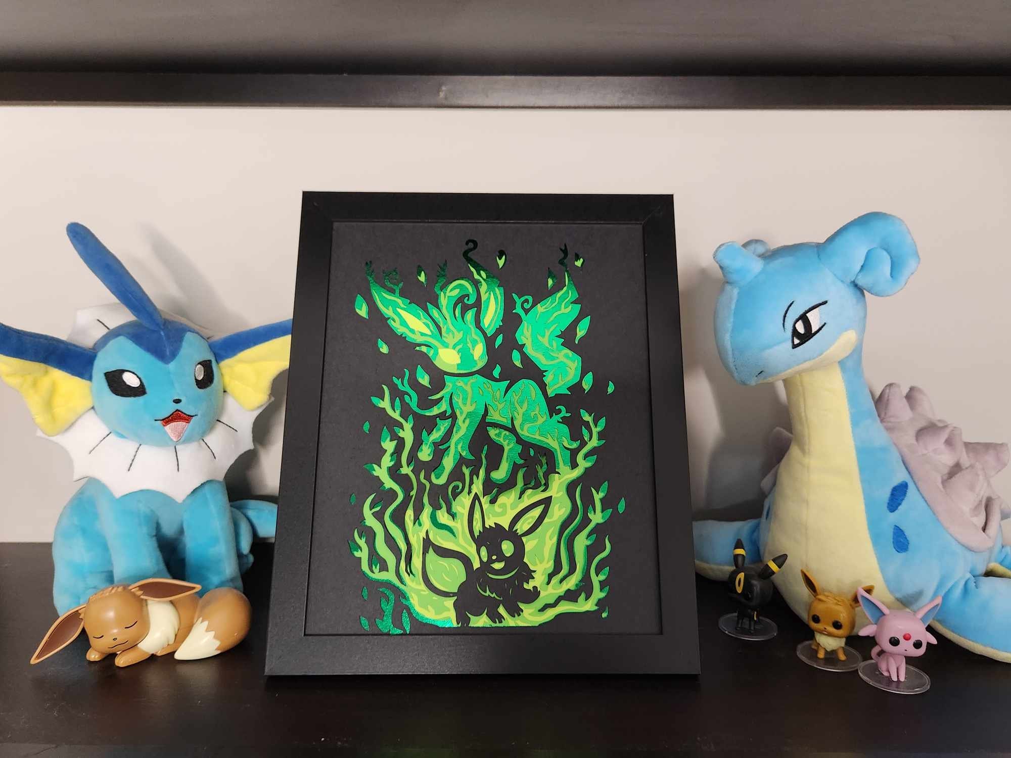 Eeeveelution Layered Paper Art, Framed Pokémon Portraits, Choose ...