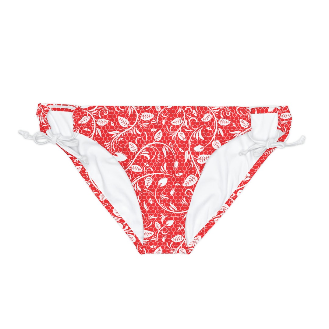 Flora Peppermint Tie Bikini Bottom - Etsy