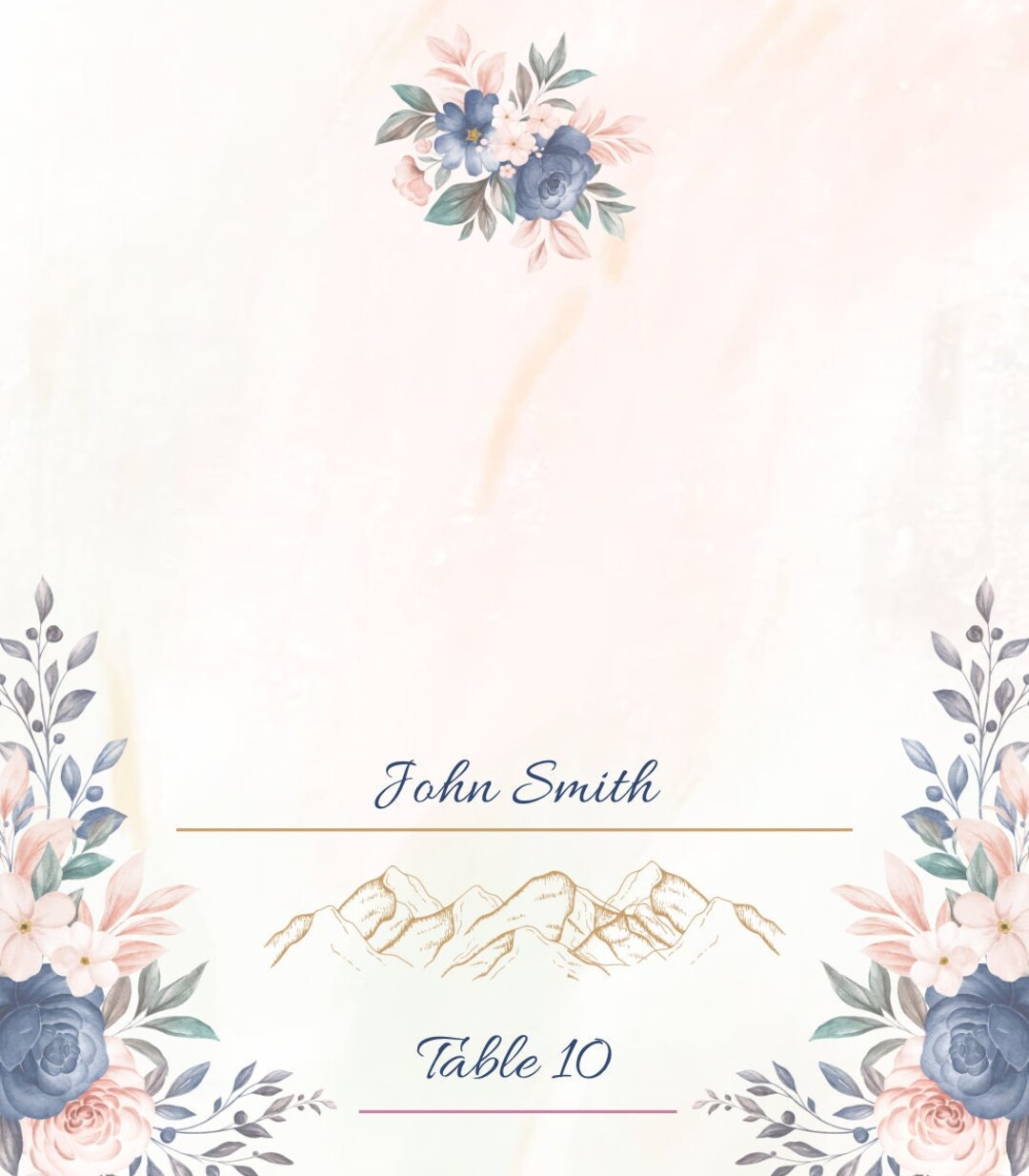 Custom Place Card Template - Etsy