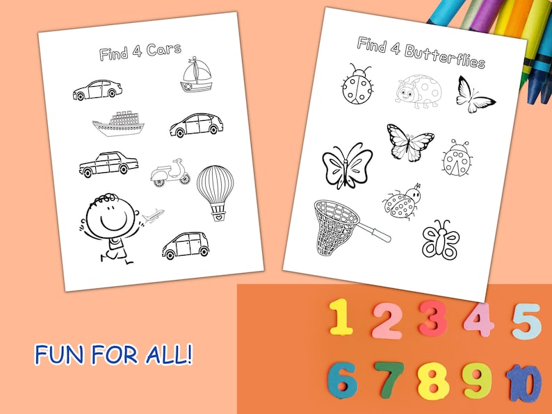 Counting Workbook: Numbers 1-10, Hidden Objects (digital Download) - Etsy