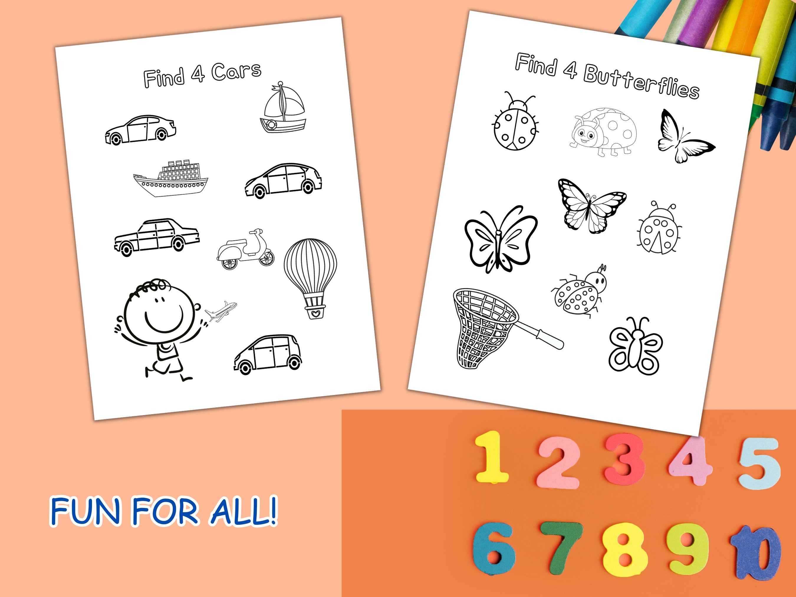 Counting Workbook: Numbers 1-10, Hidden Objects (digital Download) - Etsy