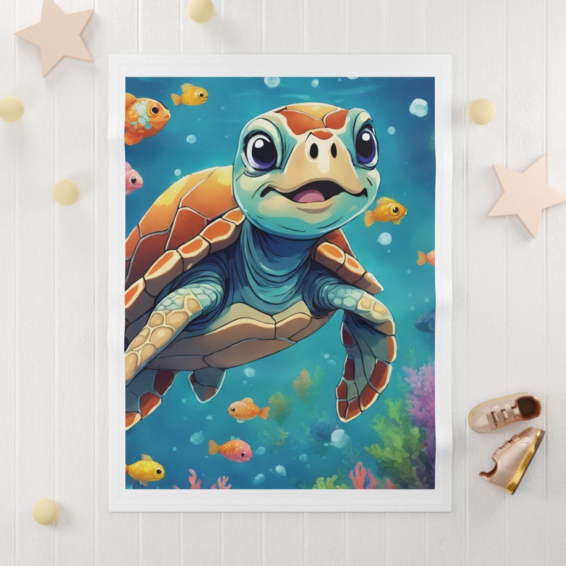 Turtle Baby Blanket - Etsy