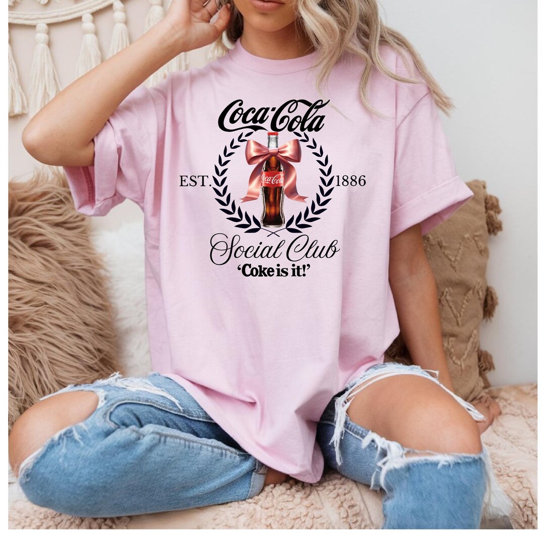 Vintage Coca-cola Social Club SVG PNG: Coquette Bow Soda Design ...