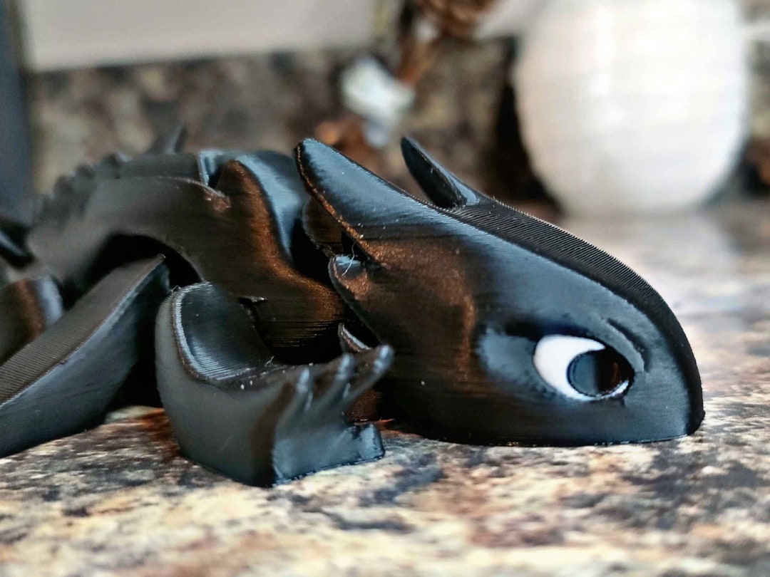 Unique 3D Printed Articulated Dragon Inspired by Toothless - Etsy