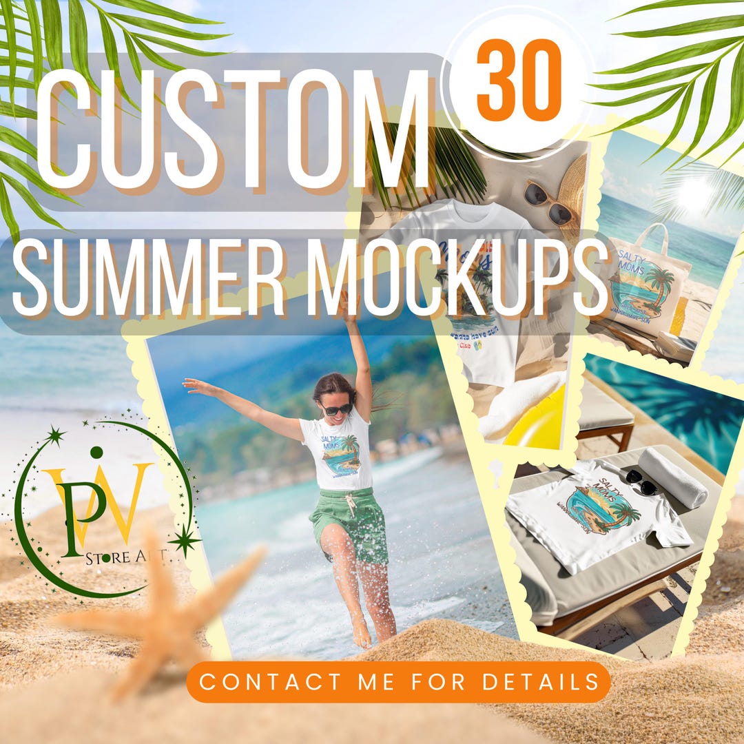 30 Custom Summer Mockups for Your Designs – Realistic T-shirts, Mugs ...