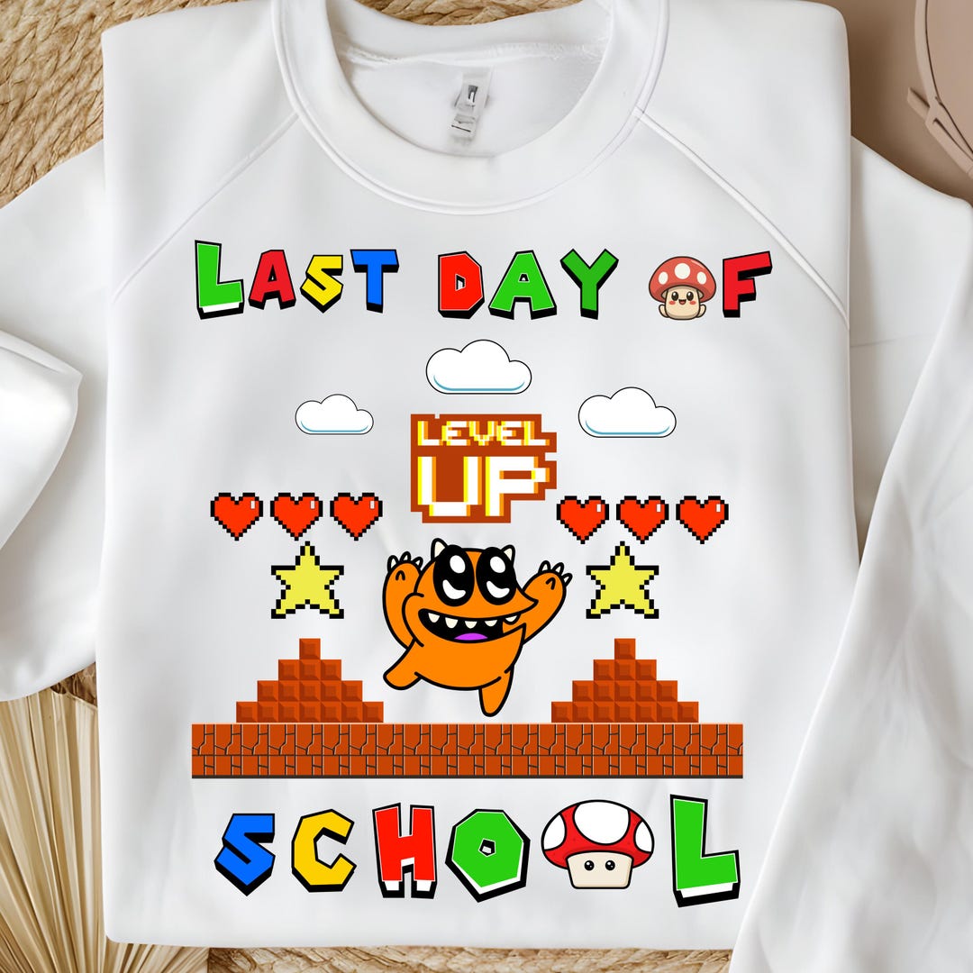 Last Day of School Png, Last Day Autograph 2025 Png, Level up Gamer ...