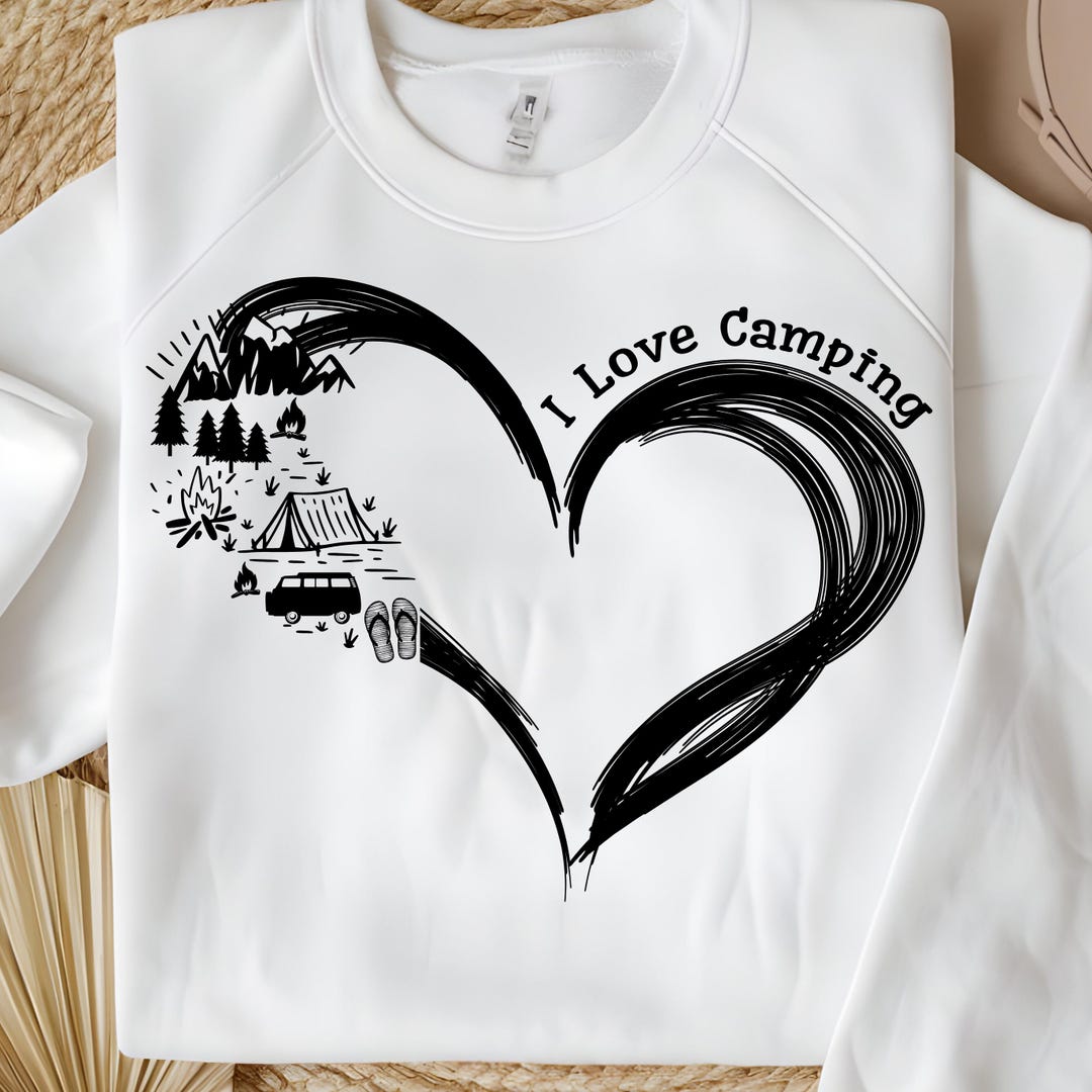 Camping Heart Svg Png, Camping Svg, Heart Svg, Love to Camp, Camper ...