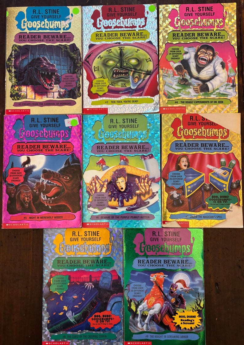 First Edition GIVE YOURSELF GOOSEBUMPS Books by R.L. Stine – Vintage ...