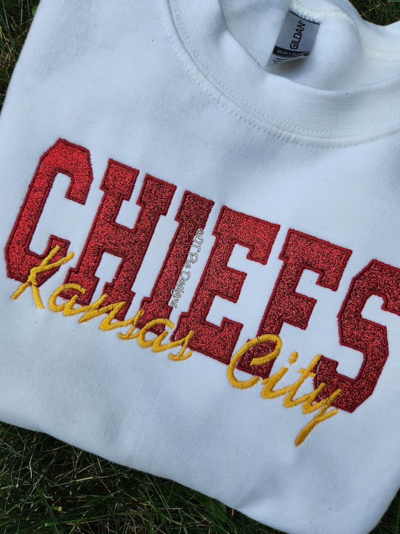 Embroidered Chiefs Crewneck - Etsy