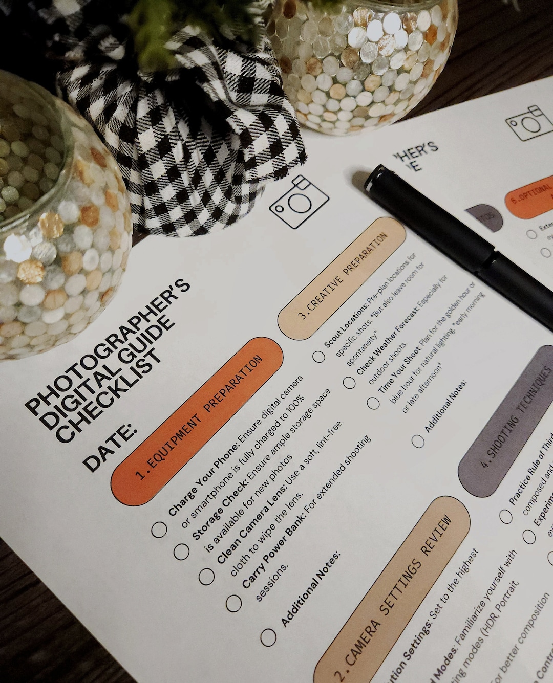 Minimalist Checklist Daily Checklist Photography to Do List Printable ...