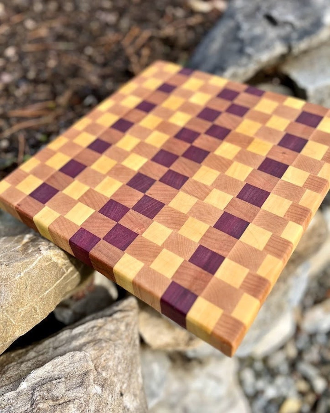 Checker Board, End Grain, Cutting Board, Serving Board, Cheese Board - Etsy