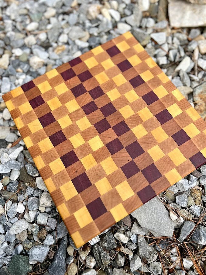 Checker Board, End Grain, Cutting Board, Serving Board, Cheese Board - Etsy