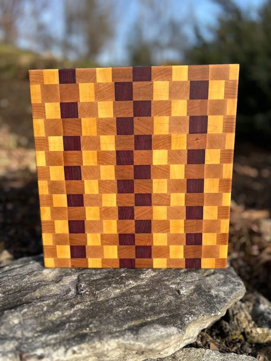 Checker Board, End Grain, Cutting Board, Serving Board, Cheese Board - Etsy