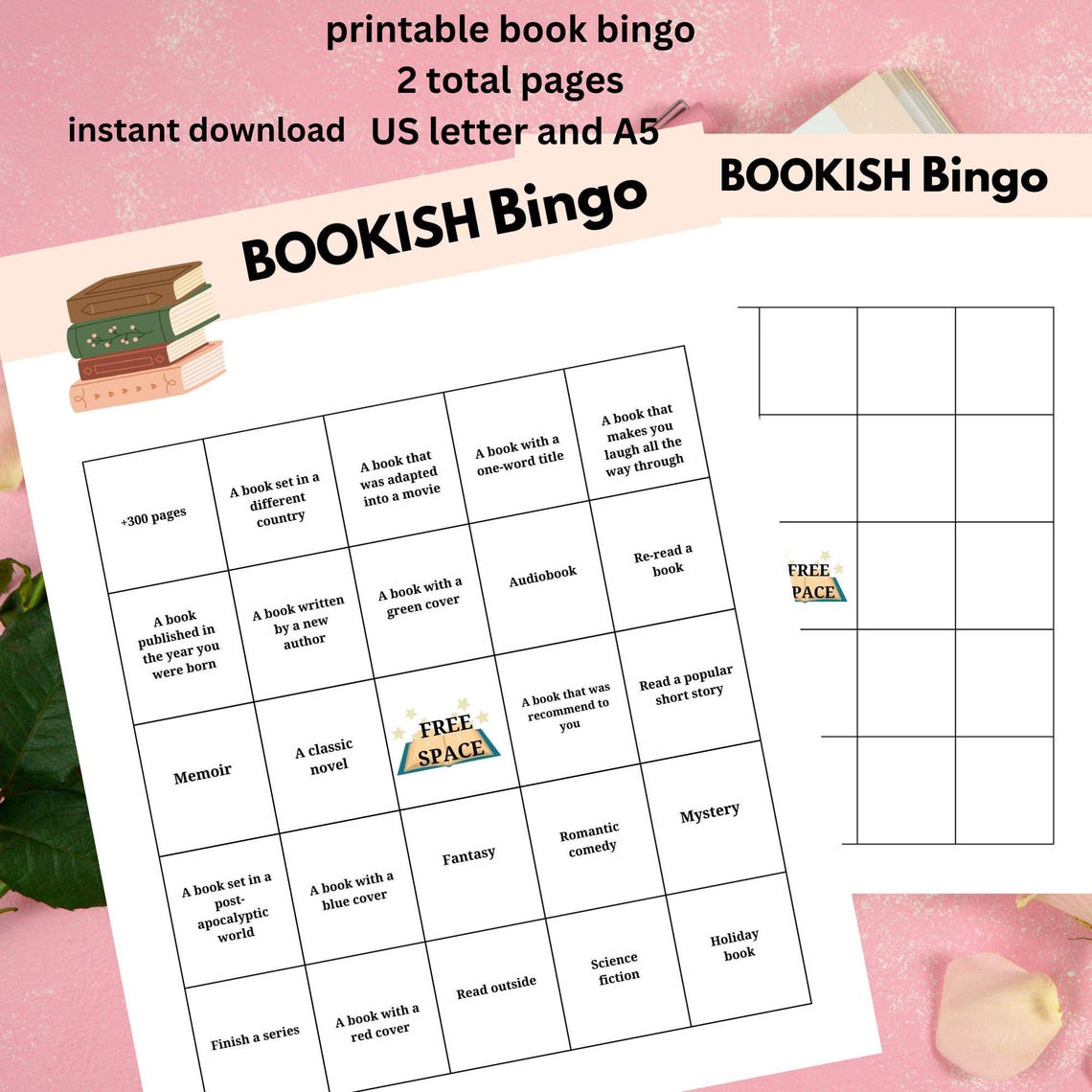 2026 Book Challenge Bingo Card: Printable Book Club Game (digital ...