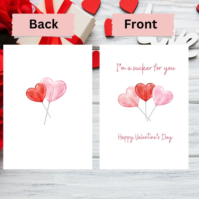 Printable Valentines Day Cards, Digital Valentines Cards, Sweet Pink ...