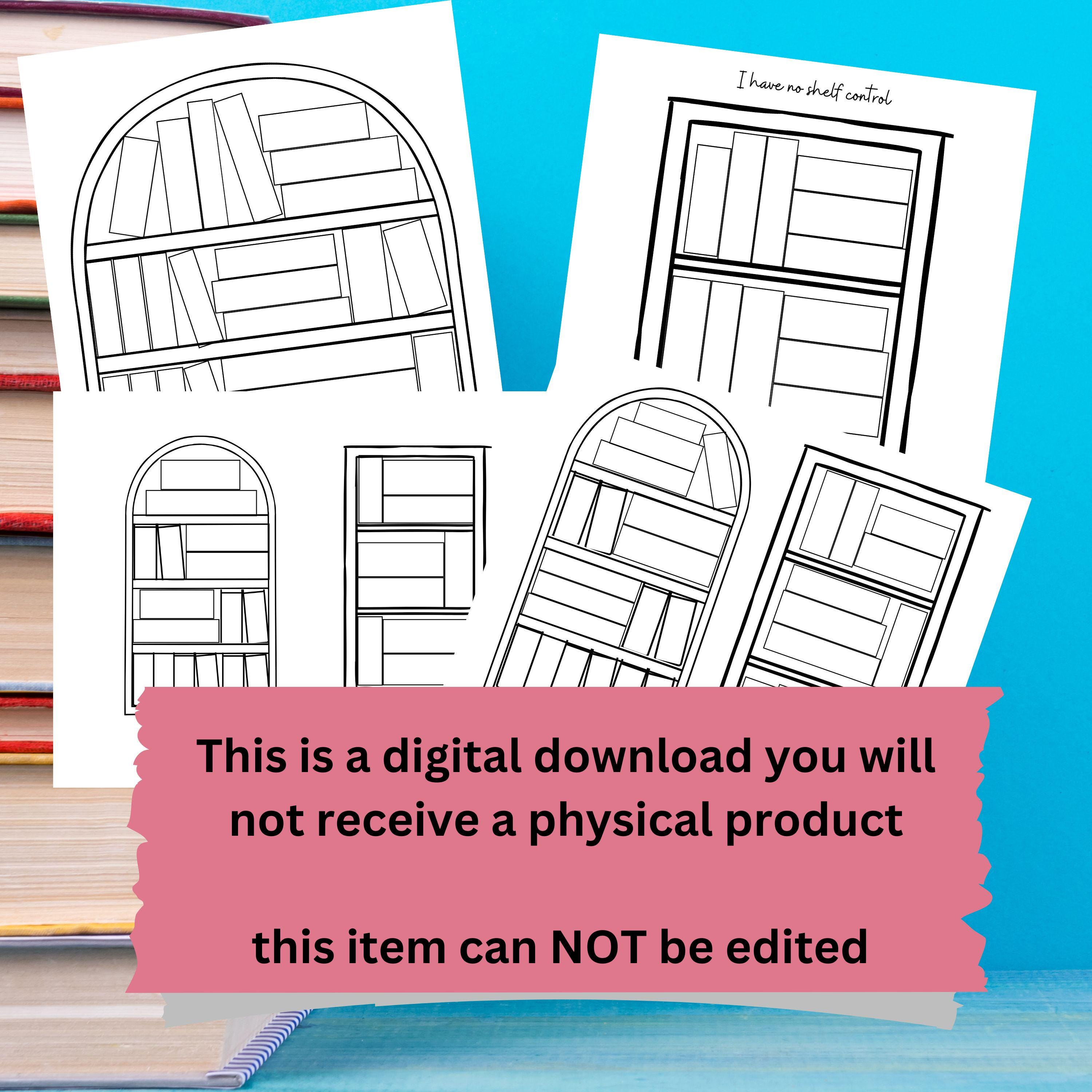 Bookshelf Tracker Printable, Book Log 2025 Reading Tracker, Bookshelf ...