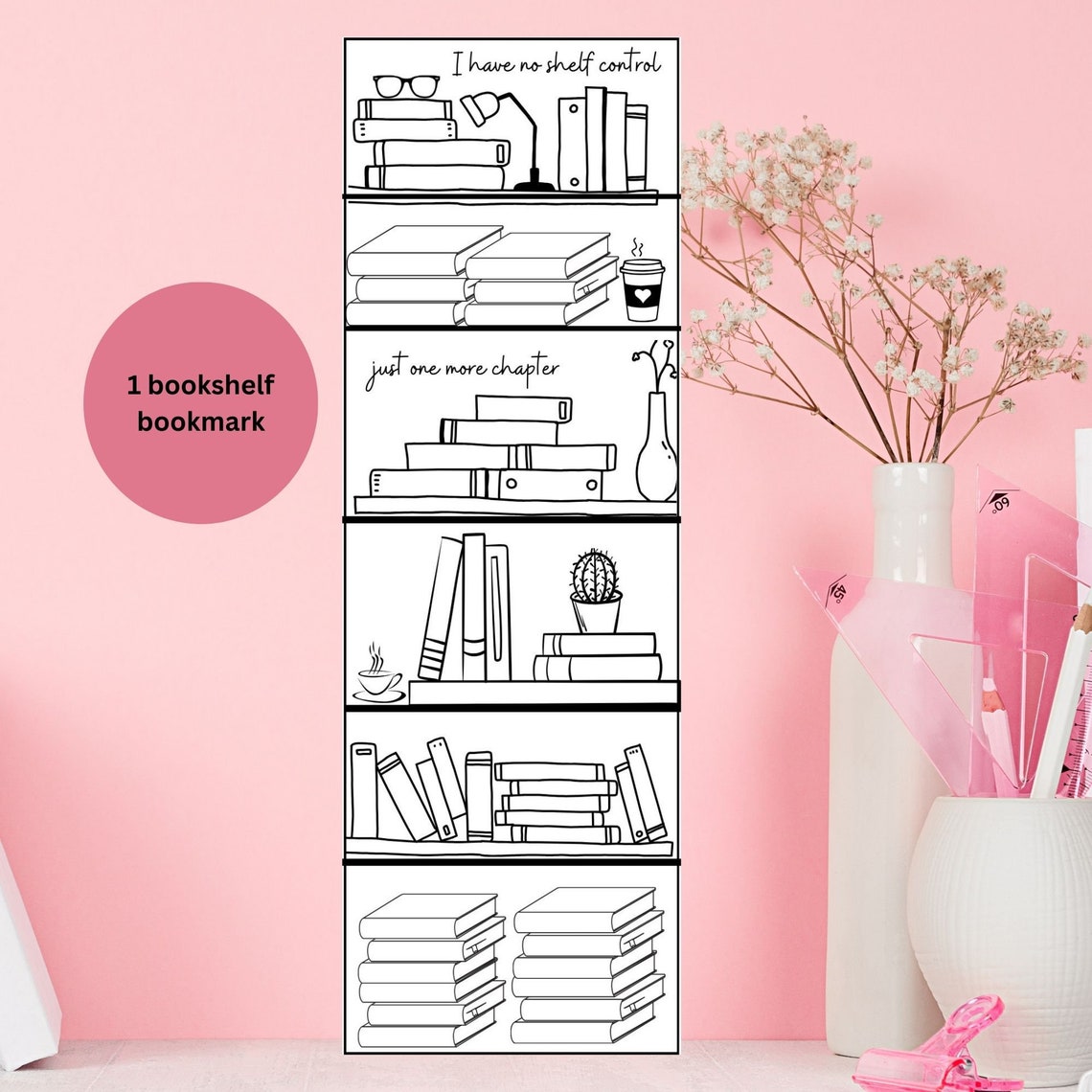 Printable Book Tracker Bookmark, Bookshelf Bookmark, 2025 Reading ...