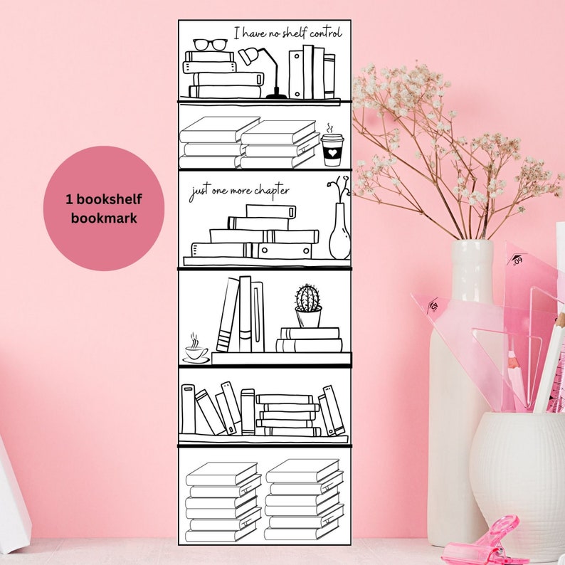 Printable Book Tracker Bookmark, Bookshelf Bookmark, 2025 Reading ...