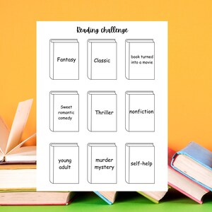 Printable Reading Challenges, Book Club Activity, Reading Tracker 2024 ...