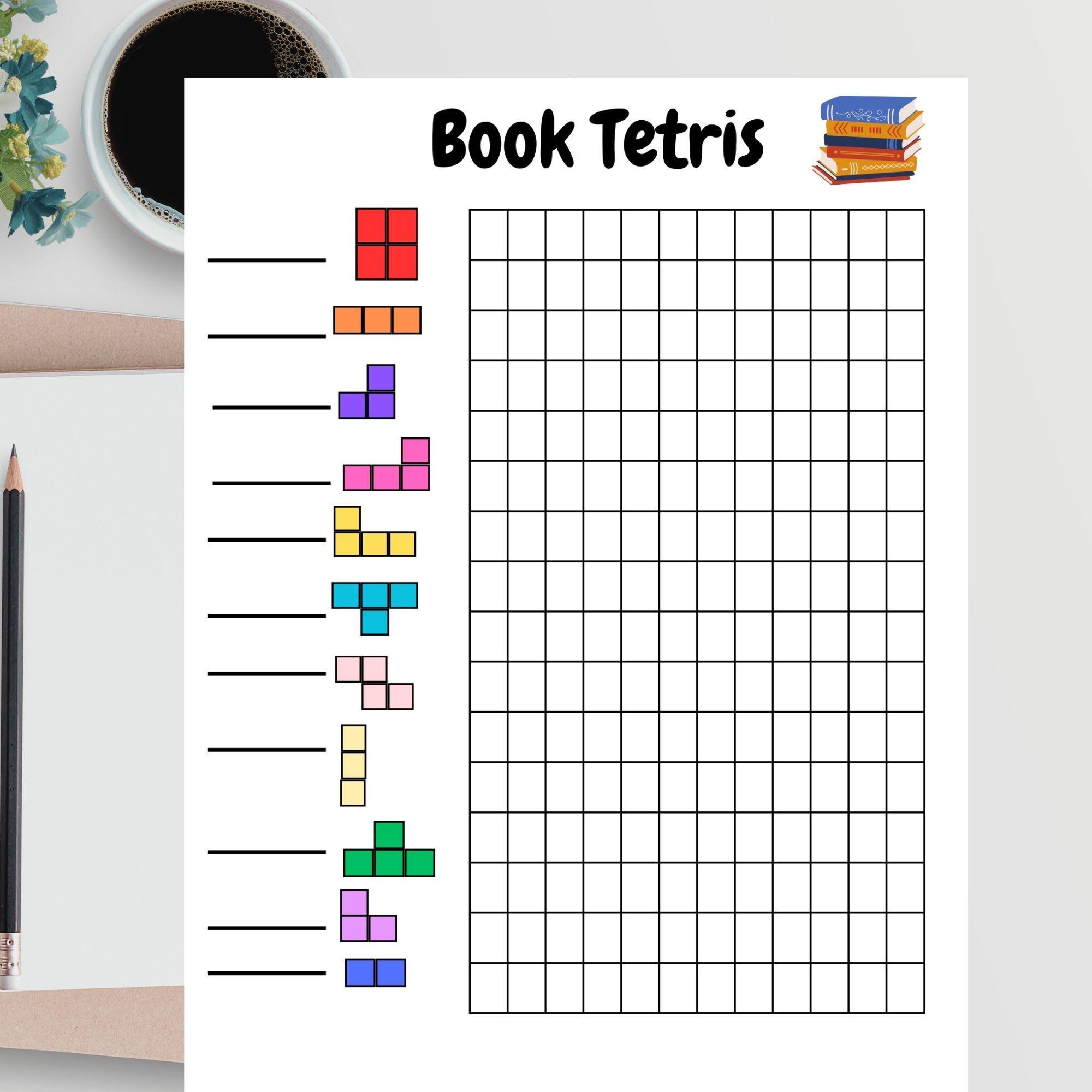 Printable 2025 Book Tracker: Tetris Reading Log (US Letter/a5 PDF) - Etsy