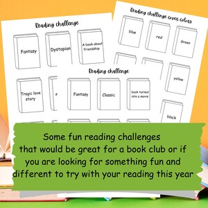 Printable Reading Challenges, Book Club Activity, Reading Tracker 2024 ...