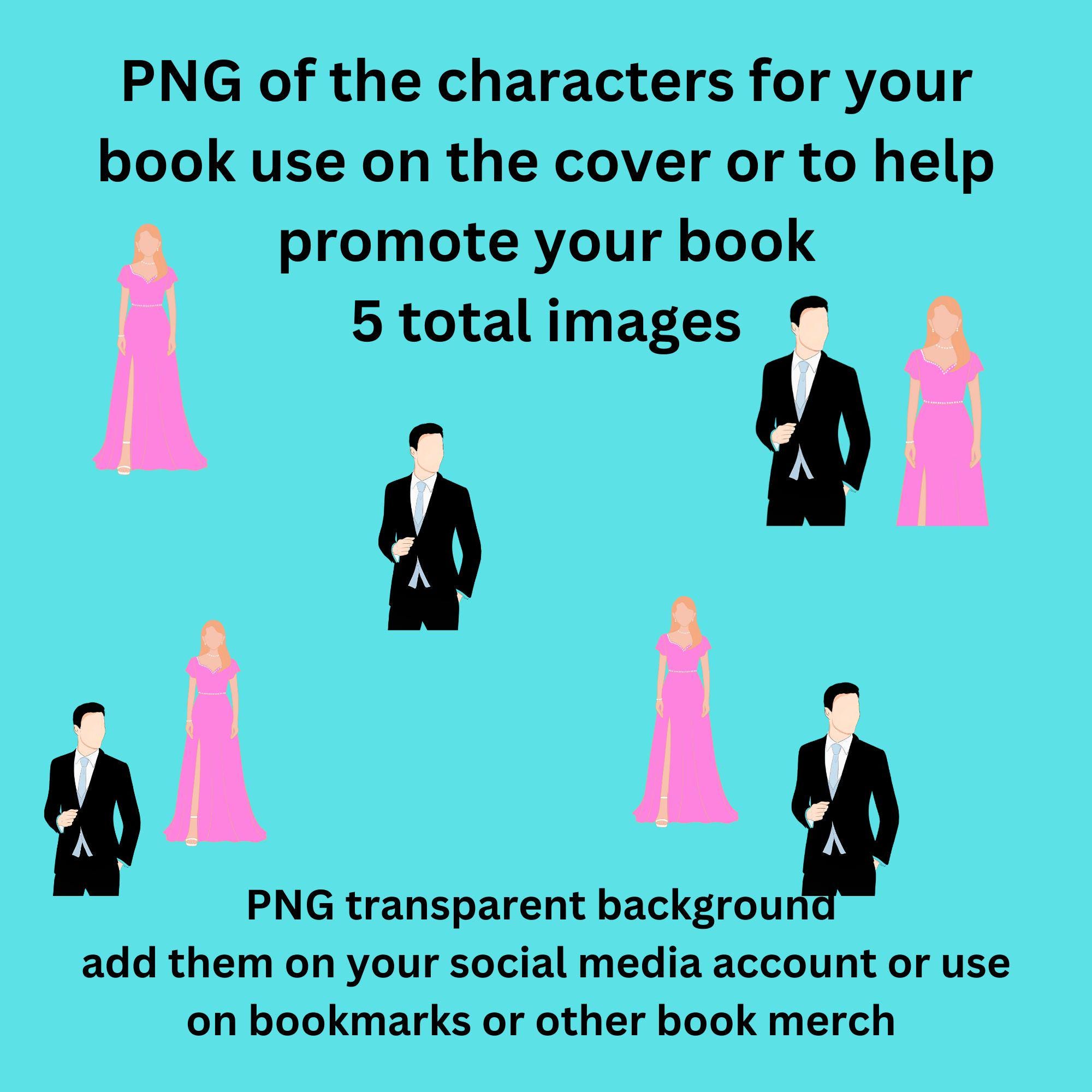 Premade Book Characters Png, Book Cover Characters, Characters for Book ...